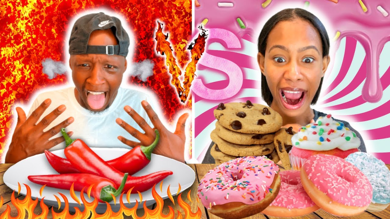 SPICY VS SWEET FOOD CHALLENGE - YouTube