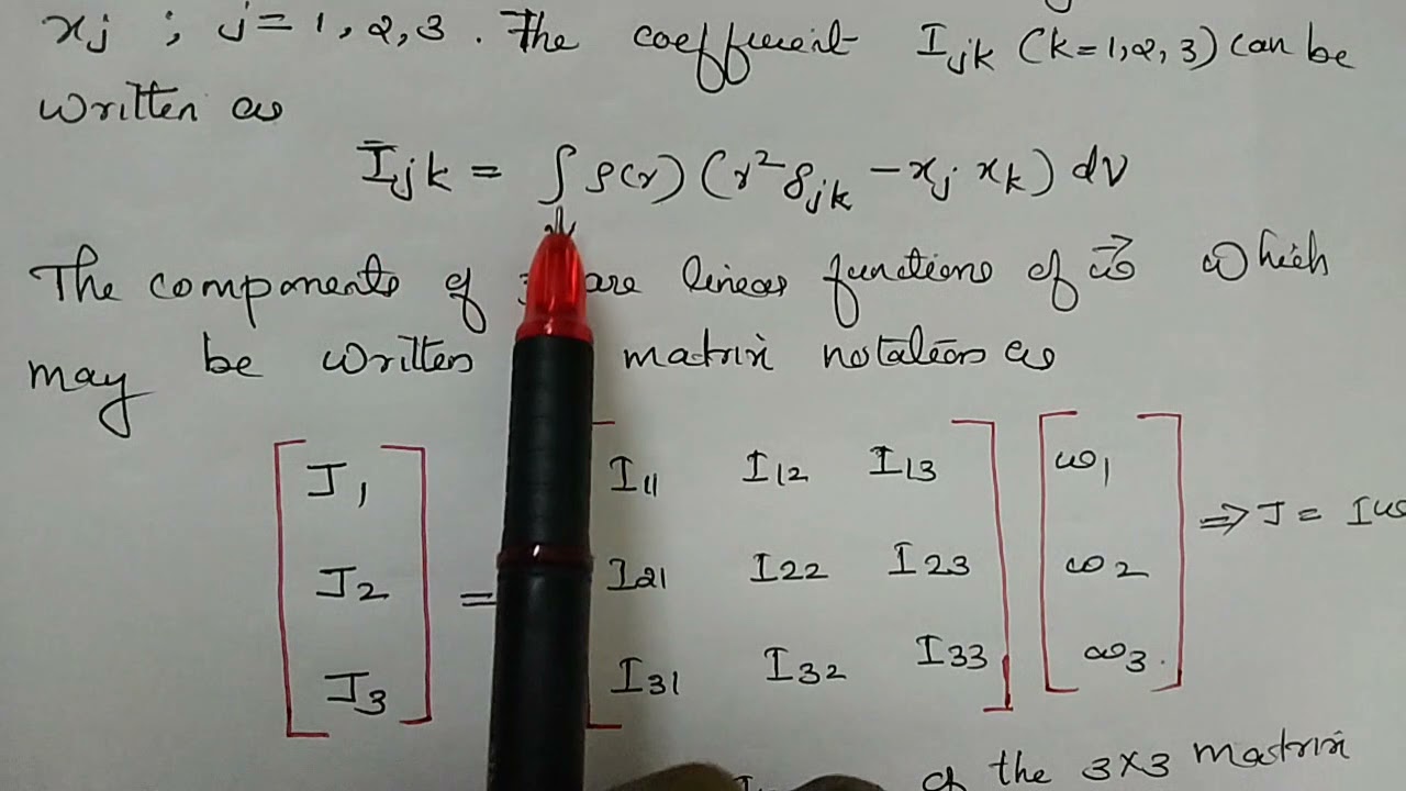 Moment of inertia Tensor - YouTube
