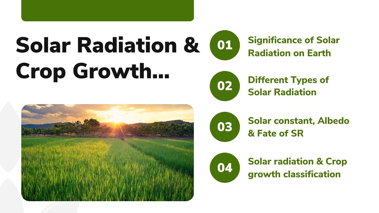 Solar radiation and crop growth #solarradiation #agrometeorology - YouTube