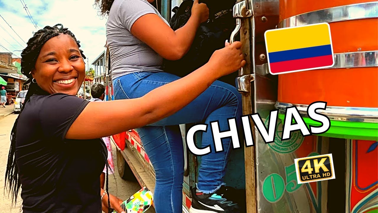 Así viajamos en chiva 🇨🇴 ¡mixto! Bus escalera el transporte más popular ...