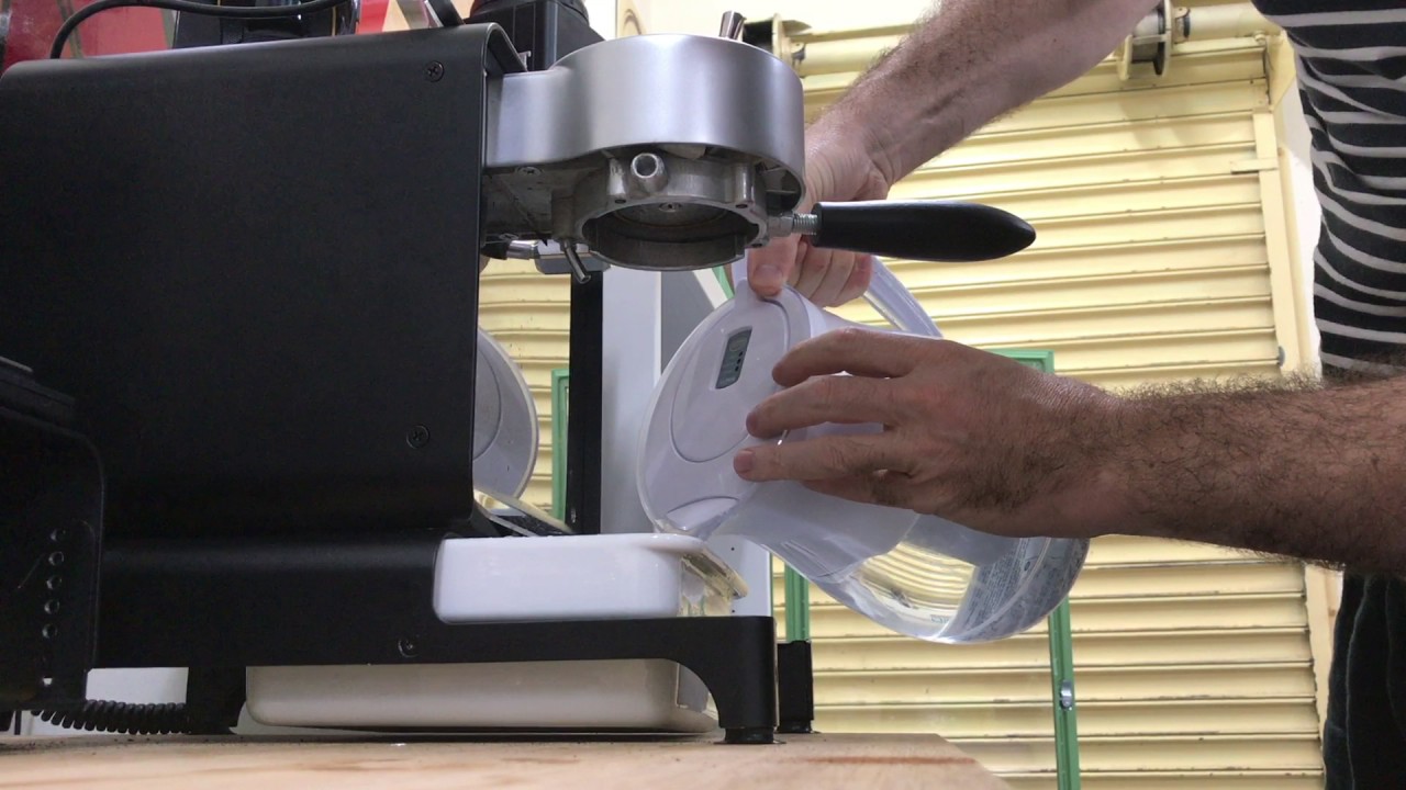 Filling the water tank of the Decent Espresso Machine - YouTube