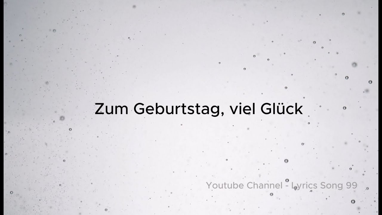 Happy Birthday Song (German Version) | Alles Gute zum Geburtstag ...