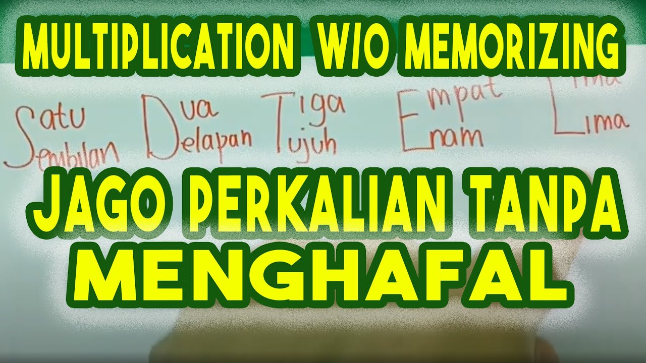 PERKALIAN 7 DAN 8 TANPA HAFALAN - YouTube