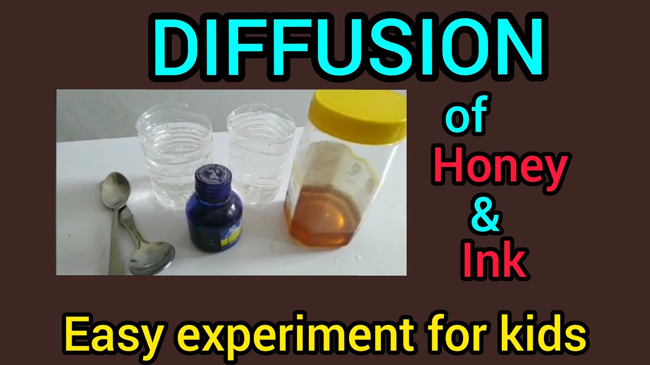 Reaction of Honey+Water and Ink+Water | Diffusion | Density of liquid ...