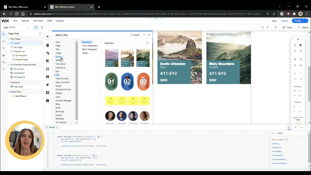 Create a Pop-Up Lightbox from a Repeated List in a Wix Website - Code ...