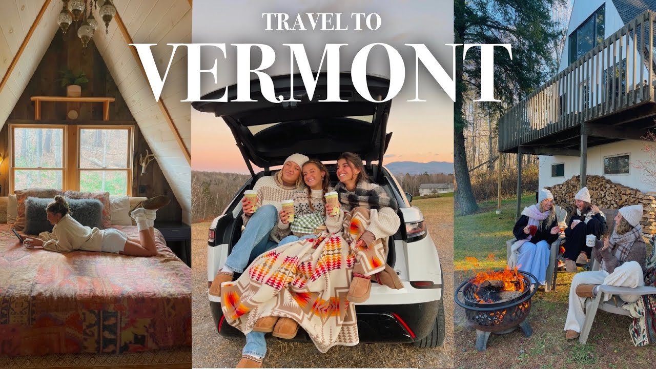 a cozy cabin trip with friends: my first time to Vermont - YouTube