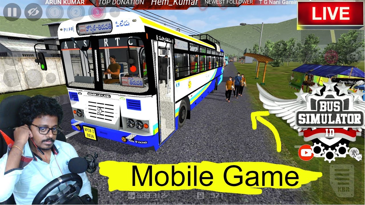 Join guys Multiplayer APSRTC and TSRTC game Bus Simulator Indonesia 🔴 ...