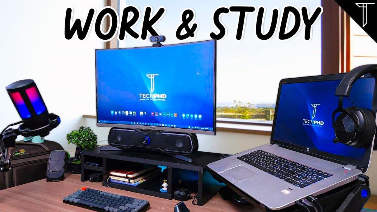 My Productive Minimal Medical Student Desk Setup Tour - YouTube