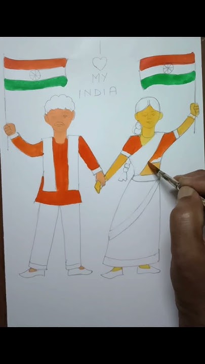 Independence day special drawing।। Artist Pradip pal Tutorial ♥️ # ...