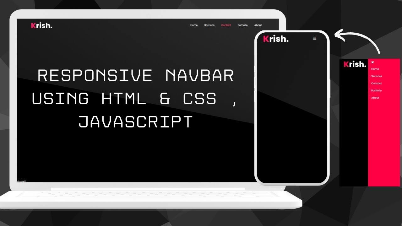 Creating A Responsive Navbar With Html Css And Javascript Youtube 7972