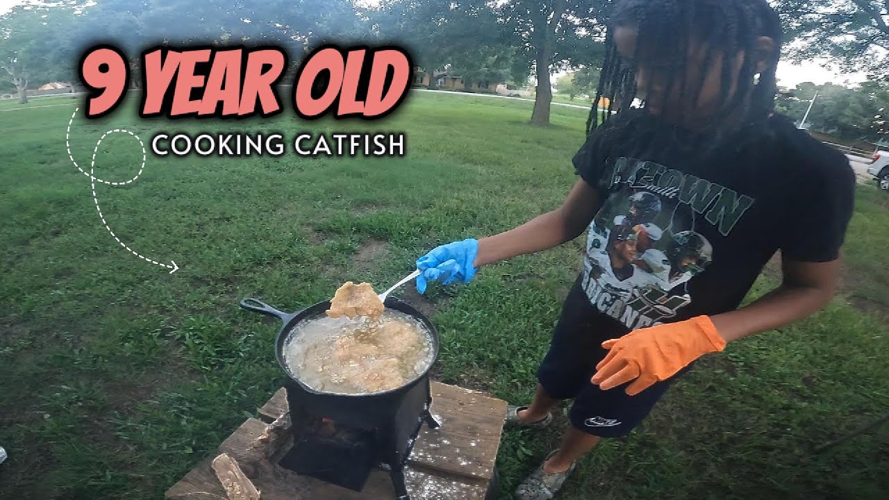 (catch, clean, cook) by 9 year old fisherman - YouTube