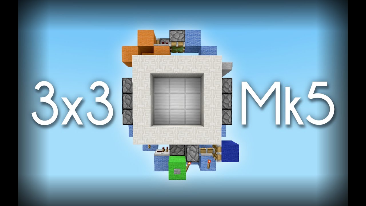Minecraft FAST & Tiny 3x3 Door! [Tutorial] - YouTube