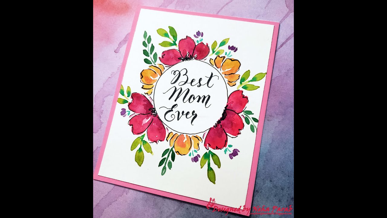 Easy Mother's Day Watercolor Card Ideas - YouTube