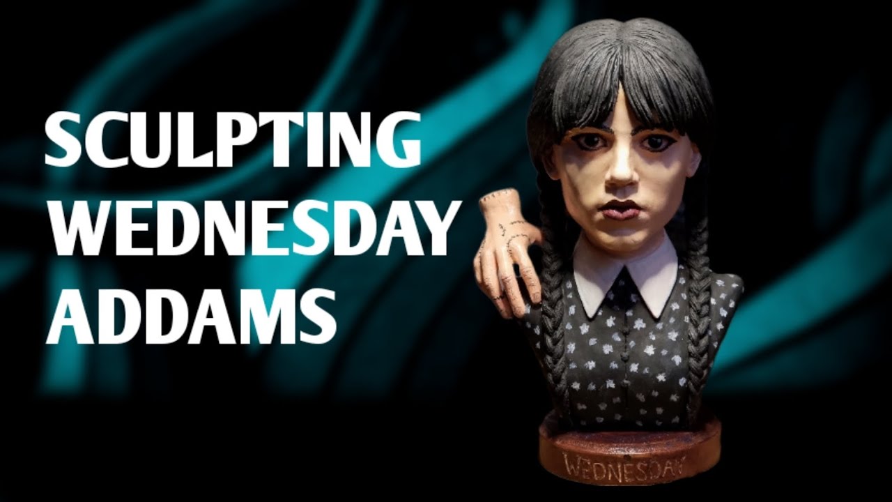 SCULPTING WEDNESDAY ADDAMS WITH THING - YouTube