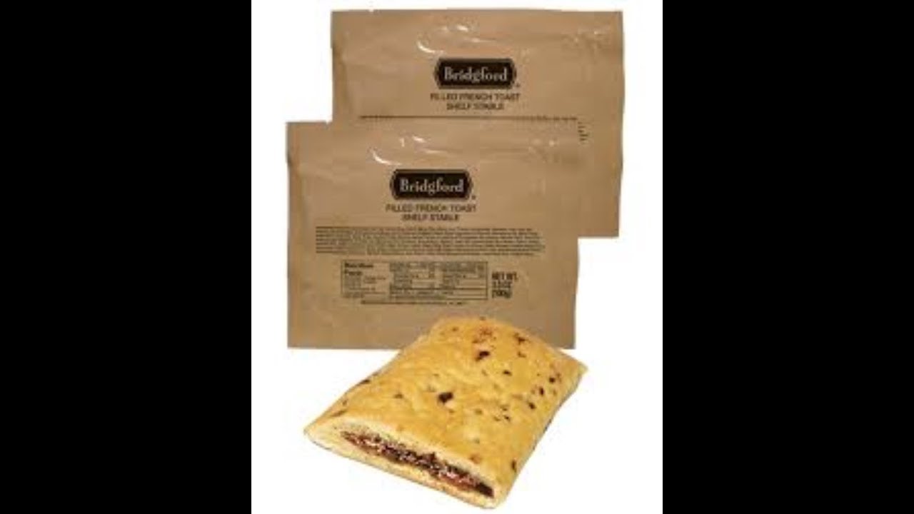 Bridgford filled french toast Shelf stable food review - YouTube