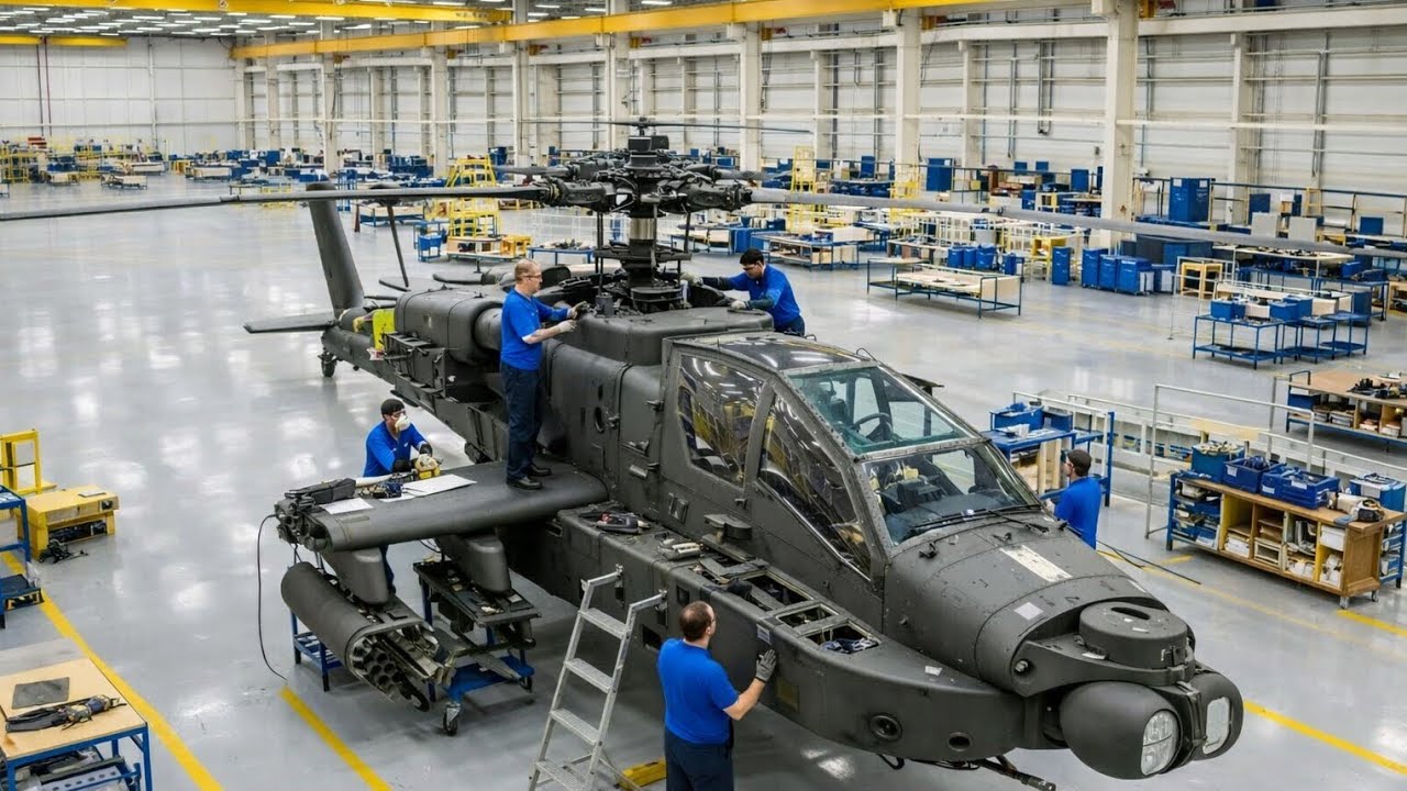 🚀 INSIDE THE APACHE FACTORY: Building a $35M Attack Helicopter (Full ...