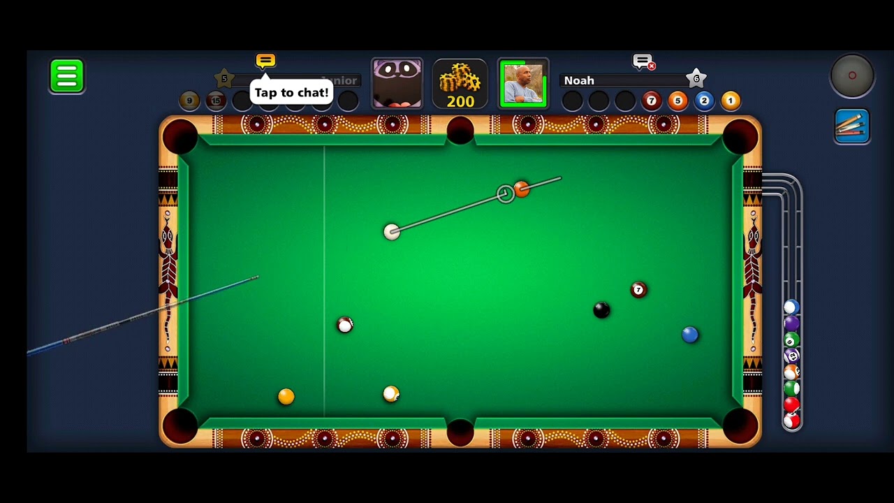 Junior plays 8 ball pool - YouTube