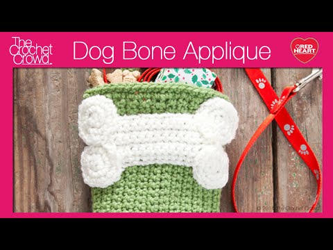 Crochet Dog Bone Applique - YouTube