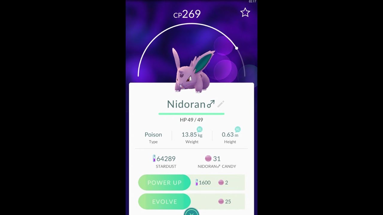 Pokemon Go Nidoran♂(269) Evolution - YouTube