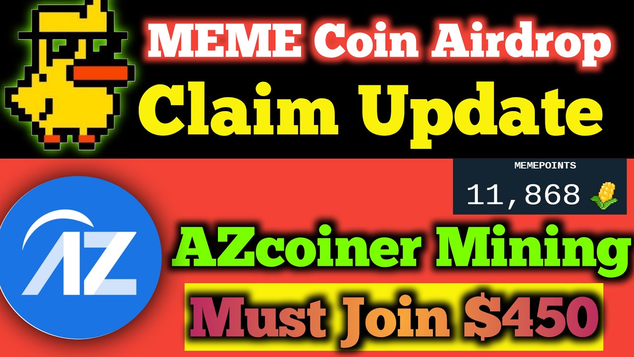 Meme Coin Claim Start New Update || AZcoiner Mining App AZcoiner Free ...