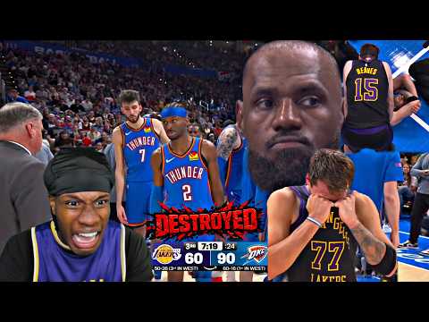 OKC SMASHED US BAD..MAN DOWN! LAKERS VS OKC THUNDER REACTION