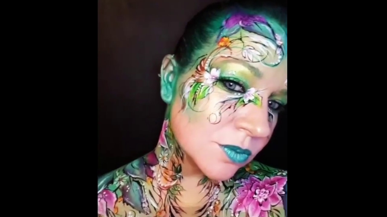Enchanted forest Face Paint & Body Art - YouTube