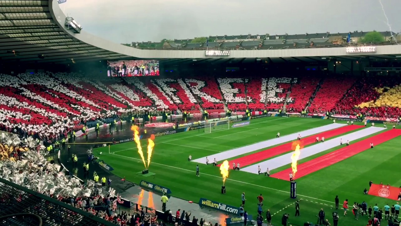 Red Army display at Hampden for Scottish Cup Final against Celtic - YouTube