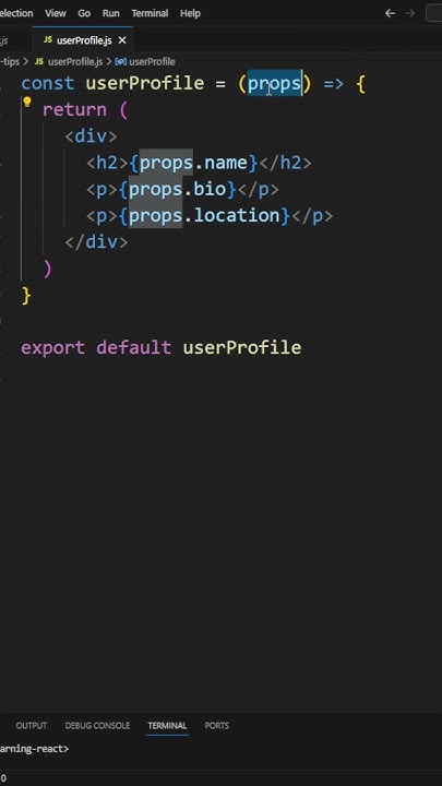 Destructuring Props For Clean Code Shorts Reactjs Youtube
