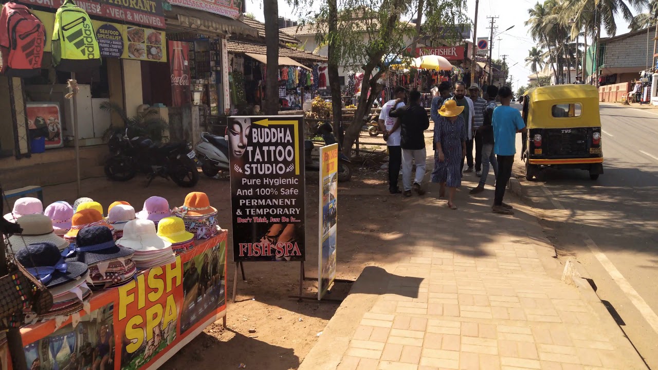 Calangute Beach Market Goa Video - YouTube