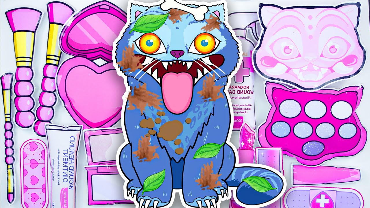 💖DIY Paper💖KPOP DEMON HUNTER Derpy Tiger Bad Makeup💄 Skin Care Blind ...