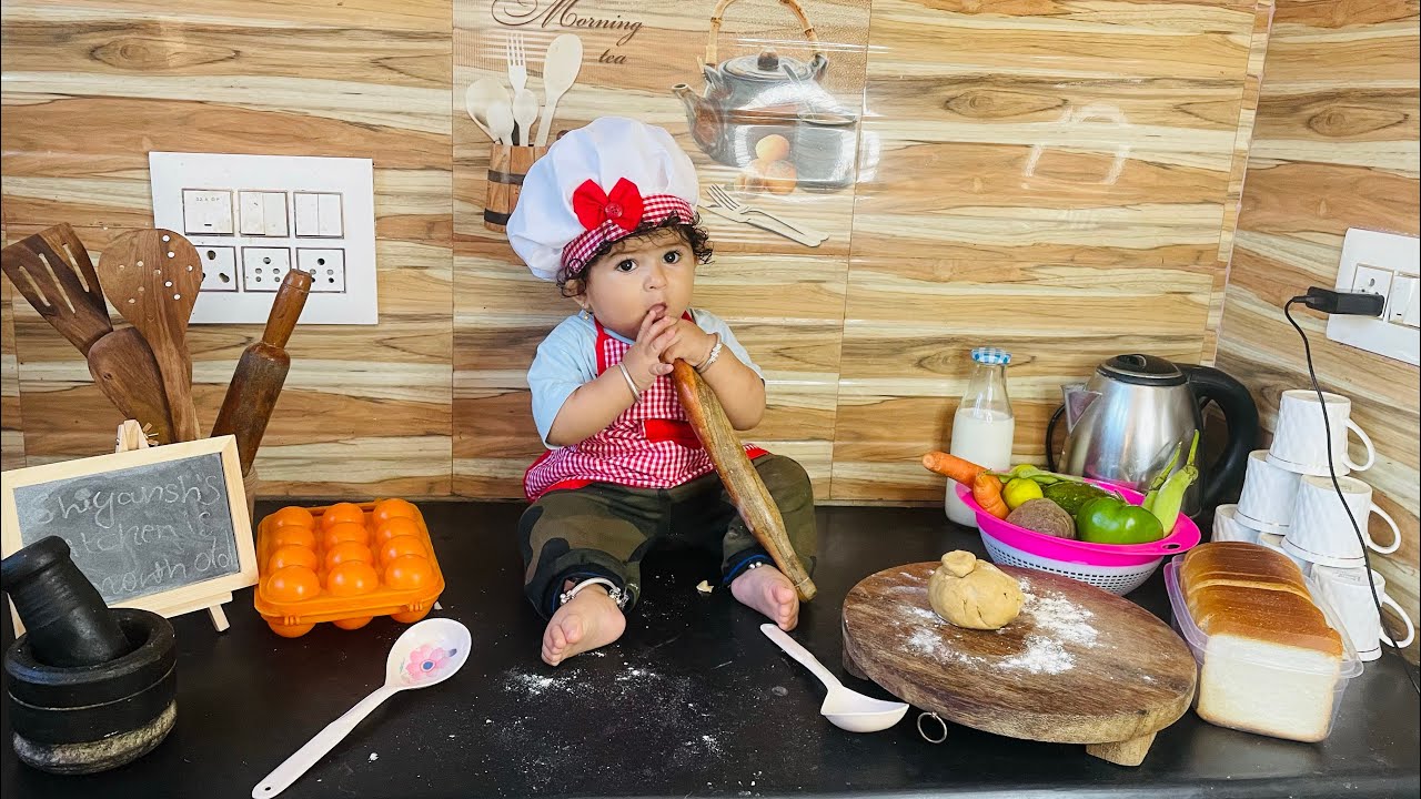 Chef theme baby photo shoot. - YouTube