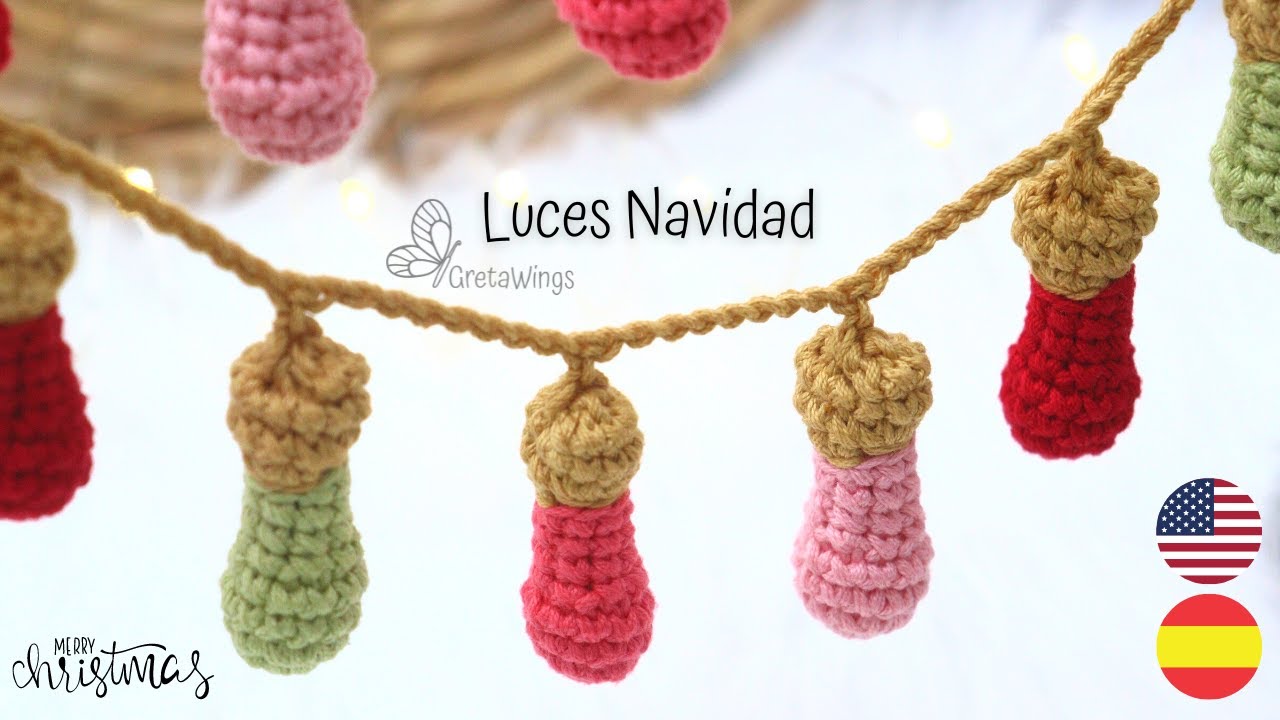 GUIRNALDA FOQUITOS NAVIDEÑOS TEJIDOS - Tutorial Sub 🇺🇸🇪🇸/ GretaWings ...