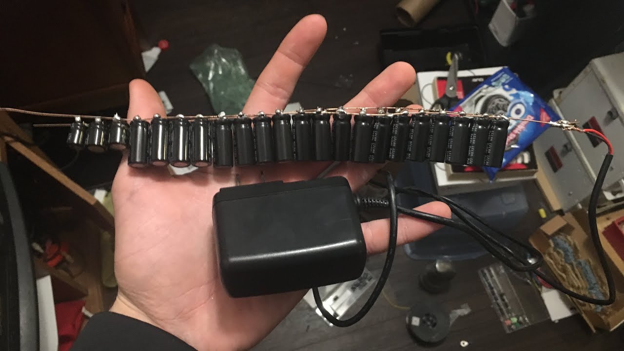 Building a capacitor bank with regular capacitors! Easy!! - YouTube