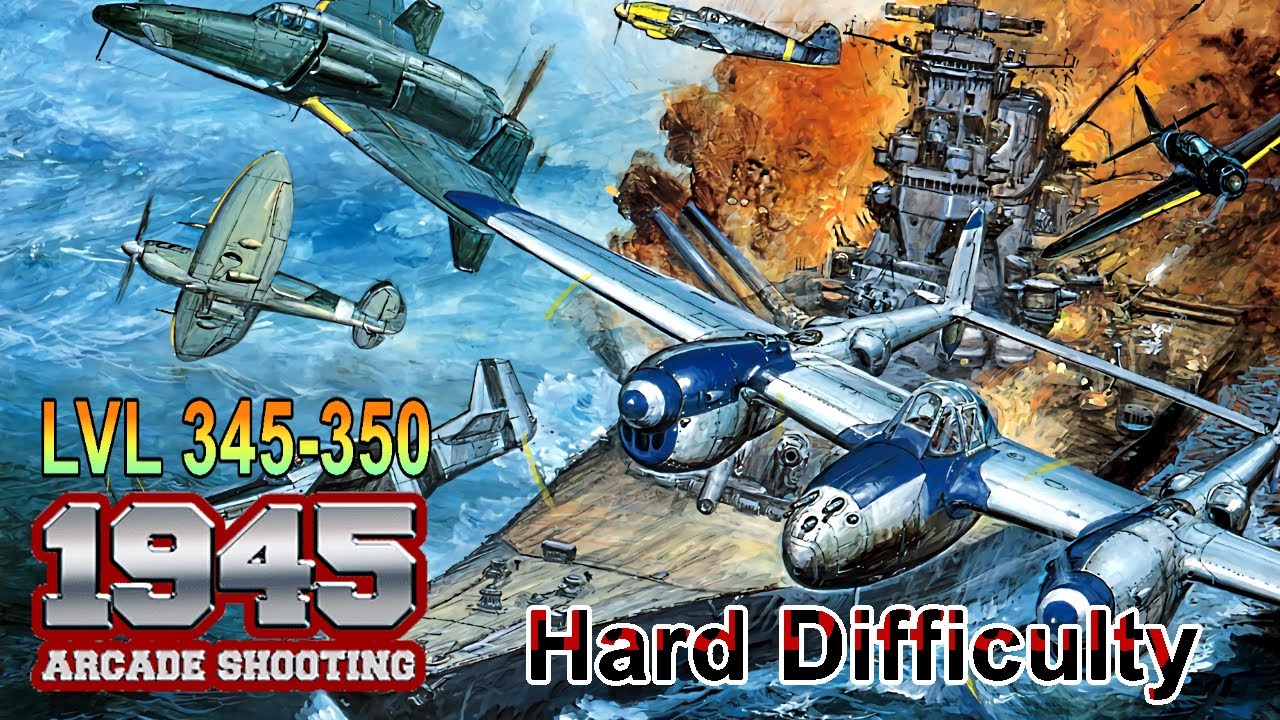 1945 air force - Free arcade shooting games / Hard Difficulty / LVL 345 ...