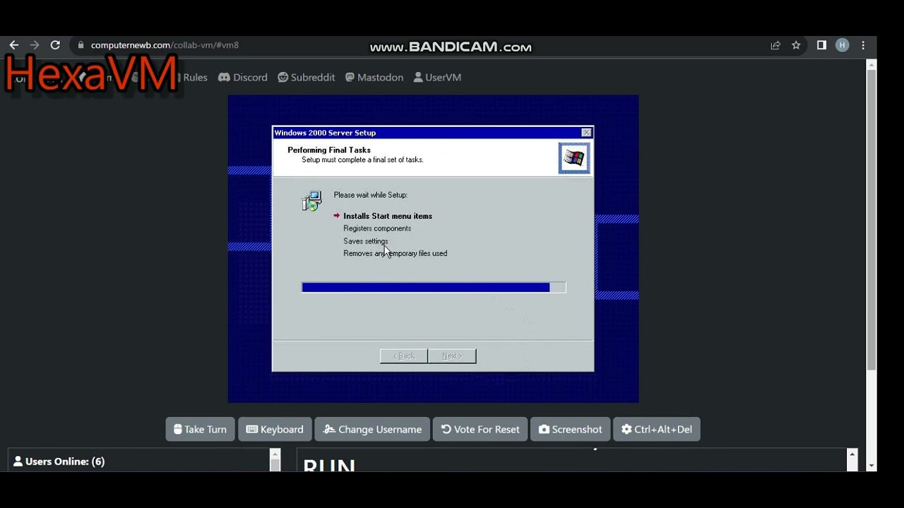 Collab VM Windows 2000 Server InstallAnyOS (Old OSes) - YouTube