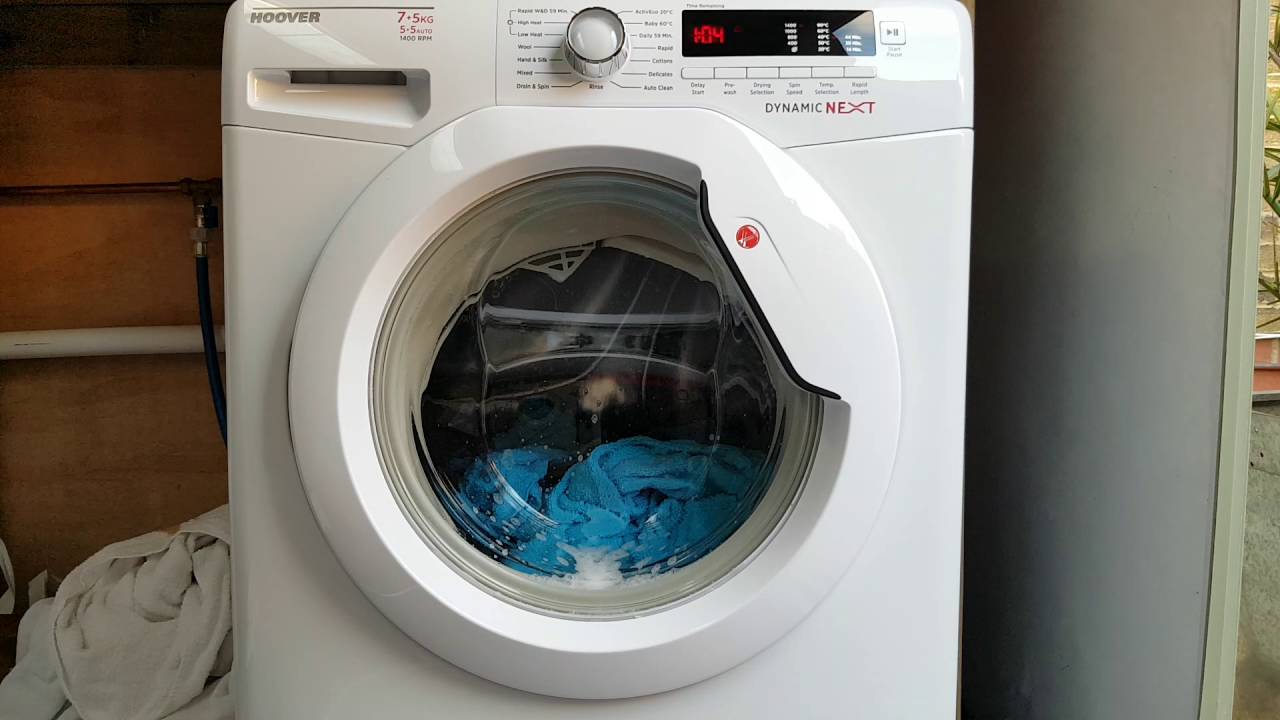 Hoover dynamic next cotton 40 half load 3/5 - YouTube