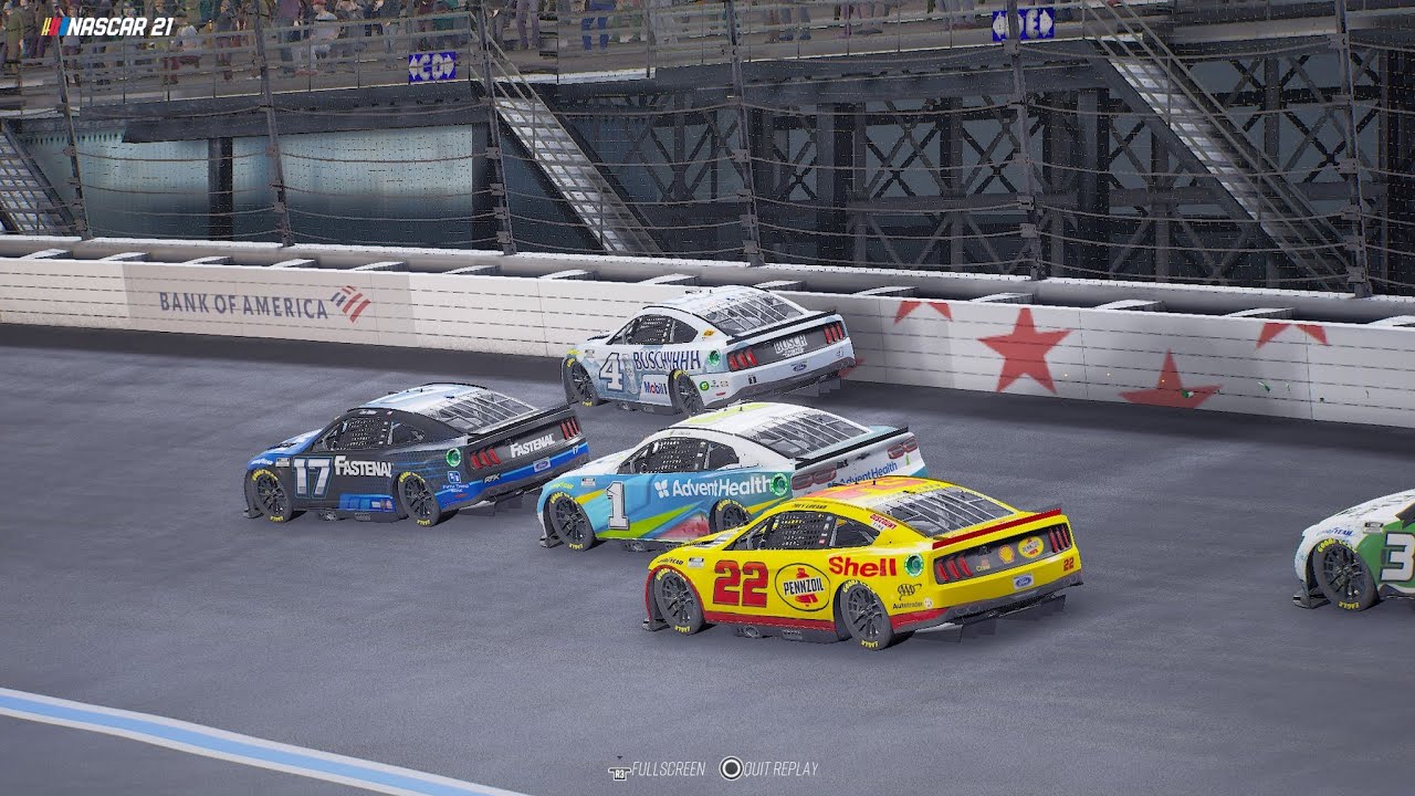 NASCAR 21: Ignition Next Gen Charlotte Oval Race 1 "Cut a tire" - YouTube