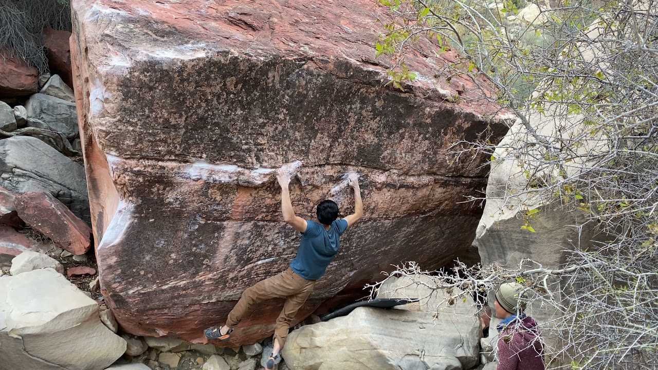 Red Rock Bouldering - Black Velvet Canyon - Freaks of the Ministry V9 ...