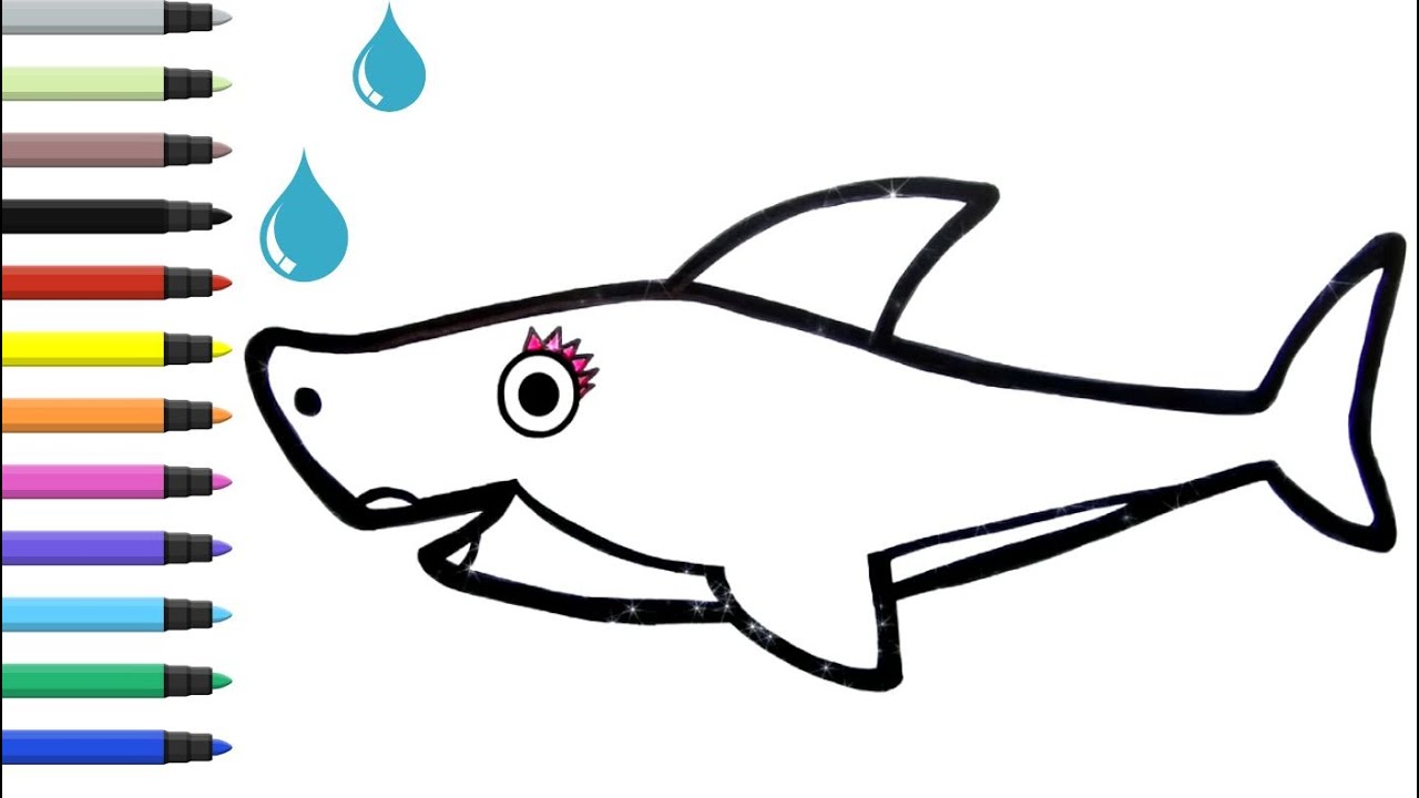 Learn How to Draw Pink Mommy Shark | Easy Drawing for Kids #37 - YouTube