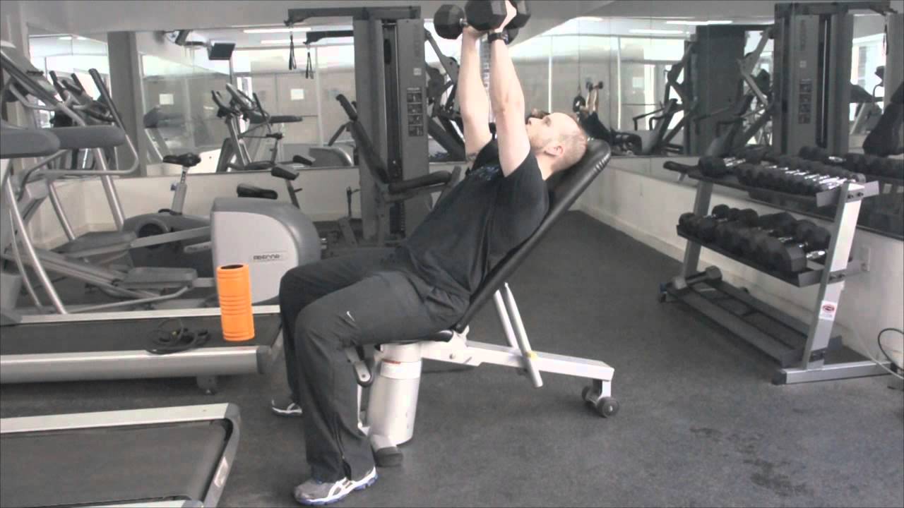 Alternating Dual Dumbbell Chest Press on an Inclined Bench - YouTube