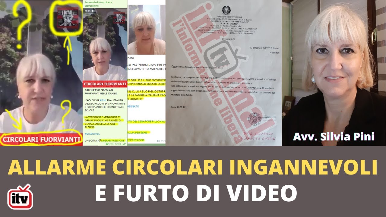 ALLARME CIRCOLARI INGANNEVOLI E FURTO DI VIDEO (Avv. Silvia Pini) - YouTube