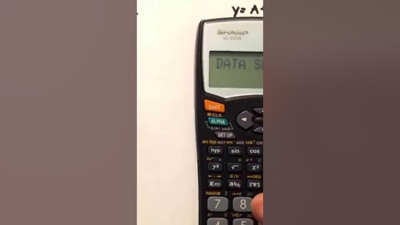 Linear Regression using the calculator Sharp EL-531W - YouTube