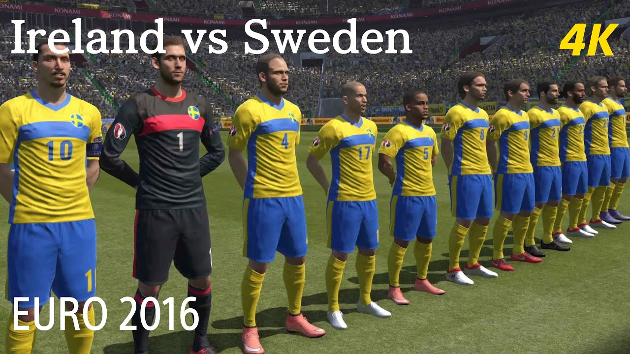 PES 2016 Gameplay [PS5 4K] UEFA EURO 2016-Ireland vs Sweden [KONAMI ...