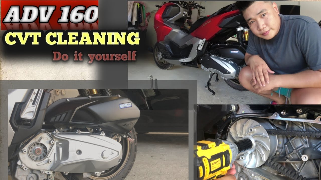 CVT CLEANING HONDA ADV 160|LINIS PANGGILID|JEFFOGI TV|DIY|1st CVT CLEANING|DUMI NG CVT| - YouTube