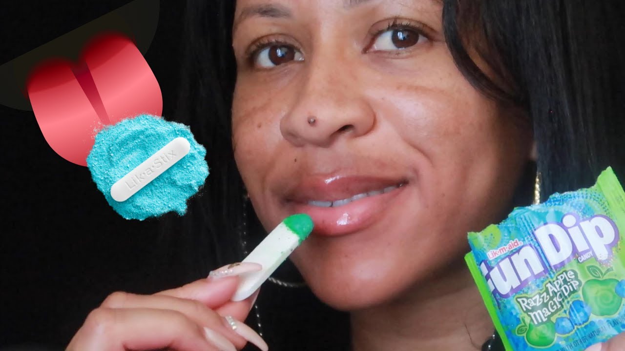 #asmreating ASMR| EATING FUN DIP CANDY - YouTube
