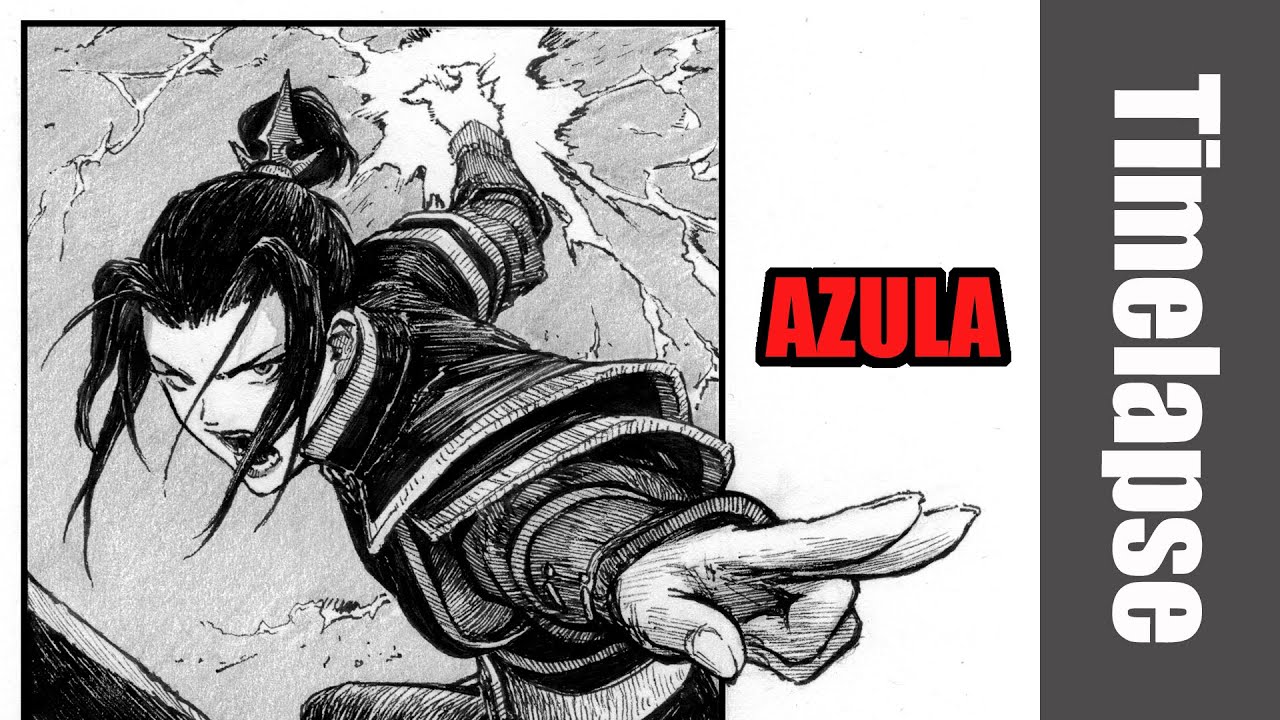Drawing Azula ( from the Anime Avatar ) - Timelapse | Red Hawk - YouTube