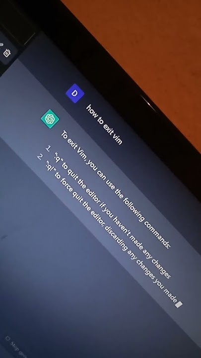 How to exit VIM - YouTube
