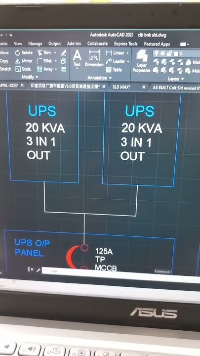 Single Line diagram, Electrical panel, UPS Input output panel, #sld # ...