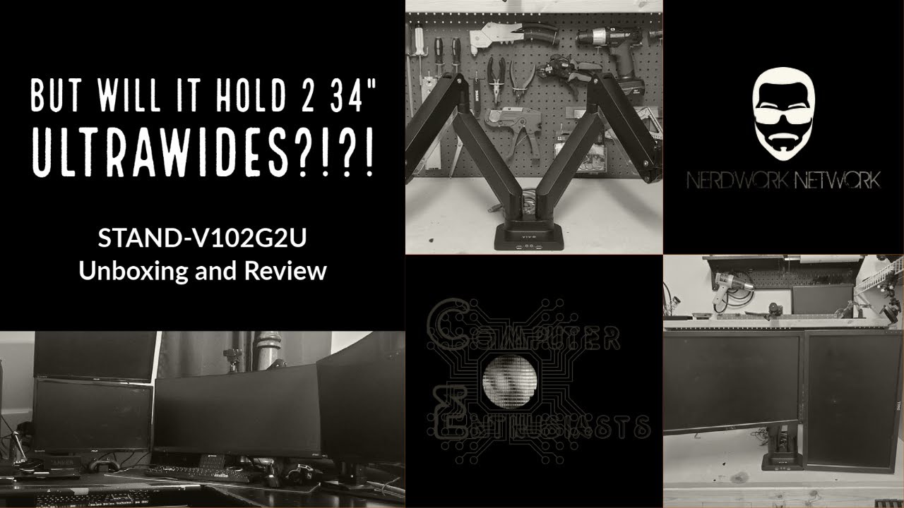 VIVO Pneumatic Arm Dual Monitor Mount- Unboxing and Review - YouTube