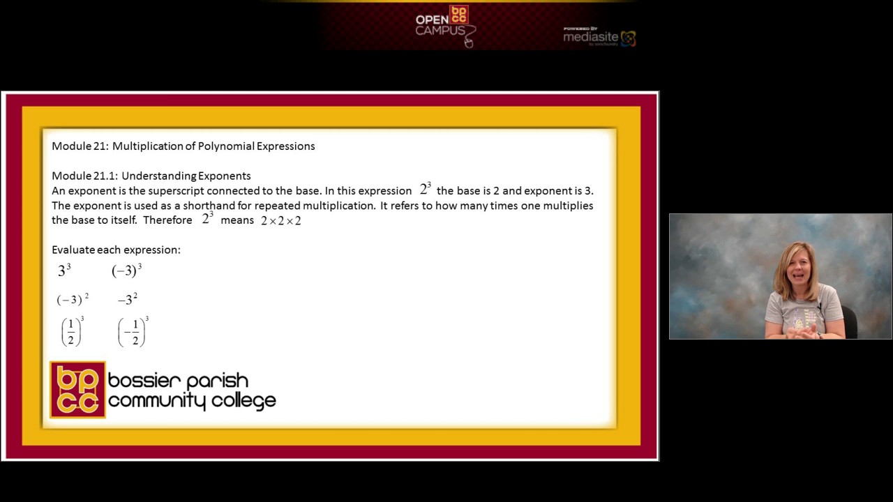 Module 21 1A Understanding Exponents - YouTube